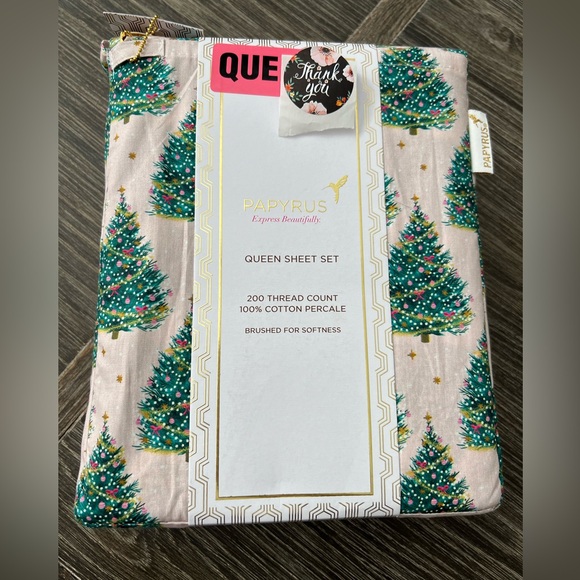 Papyrus | Bedding | Nwt Papyrus Queen Christmas Tree Sheet Set | Poshmark